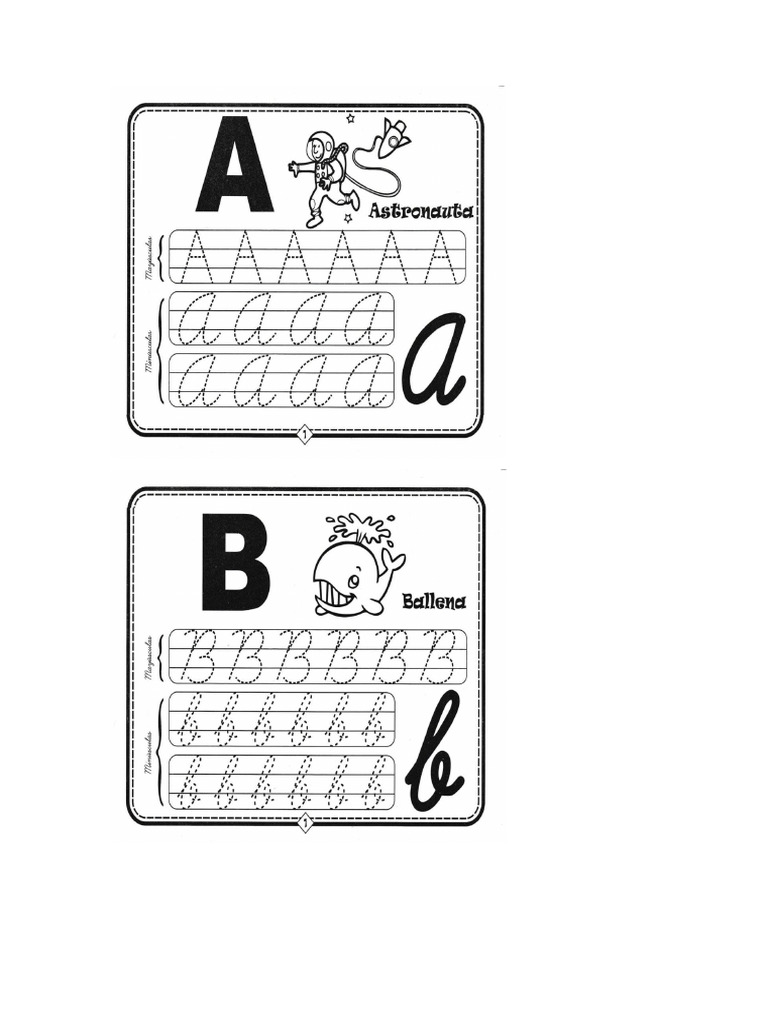 Abecedario Cursiva | PDF