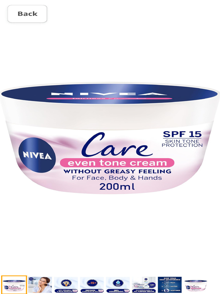 NIVEA Even Tone Cream, Care Fairness Prevents Ski… | PDF