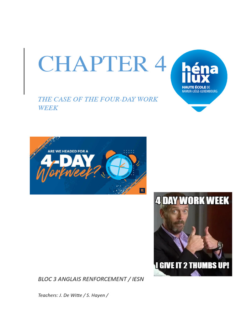 CHAPTER 4 The Case of The 4-Day Workweek | PDF