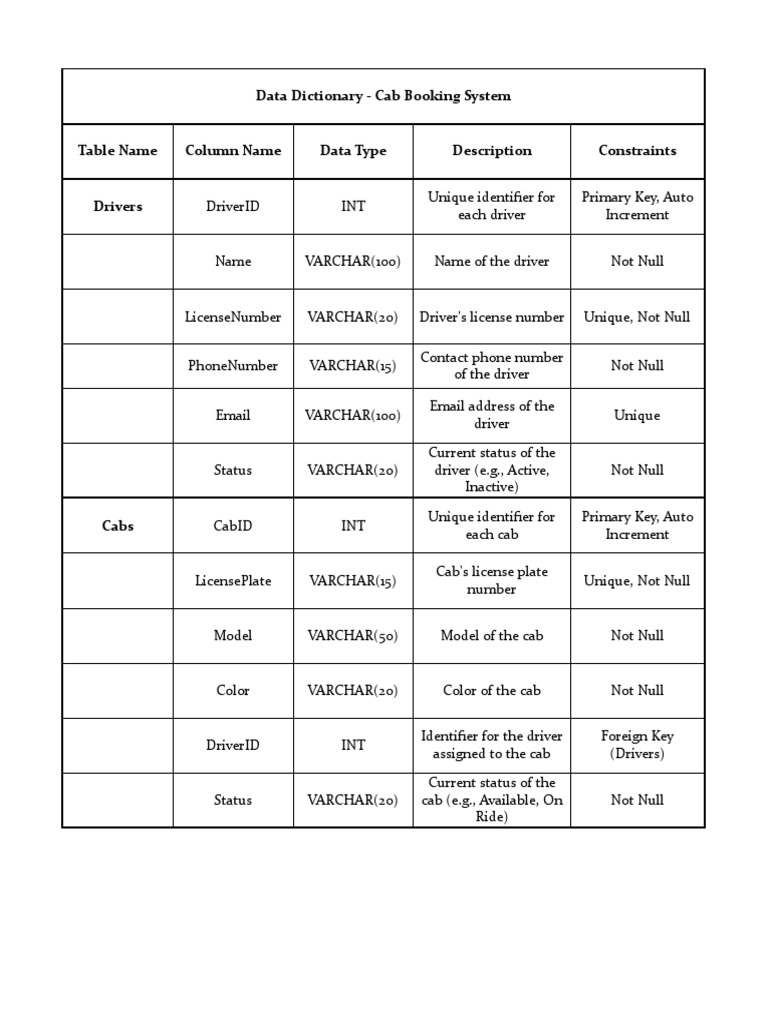 Data Dictionary Final | PDF | Data Model | Data Management