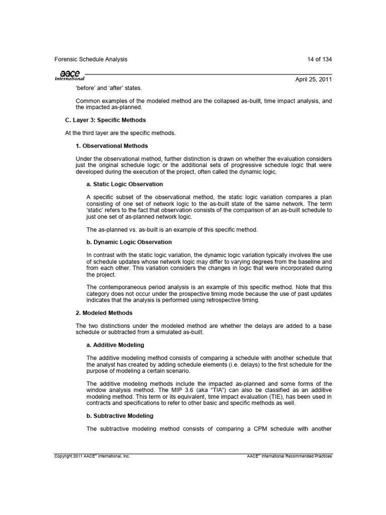 Pages From AACE Schedule Forensic Analysis - Part4 | PDF