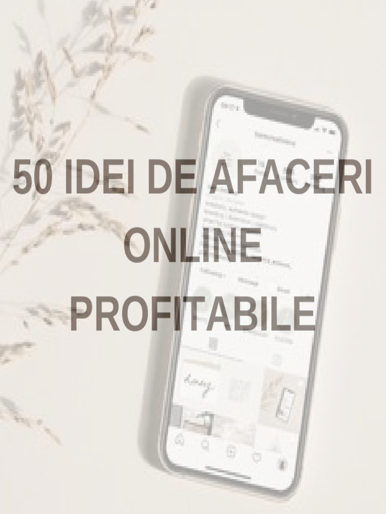 50 Idei de Afaceri Online Profitabile 1 | PDF