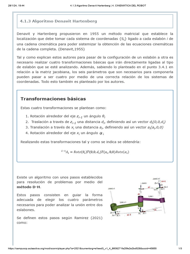 413 Algoritmo Denavit Hartenberg Pdf 