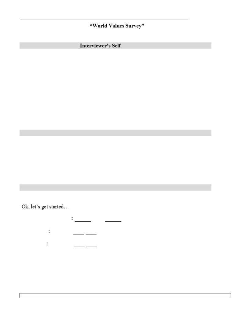 F00006618-WVS7 Questionnaire Honk Kong SAR PRC 2018 English | PDF