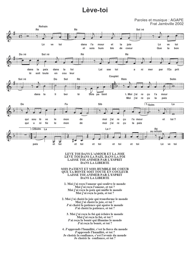 Lève Toi | PDF