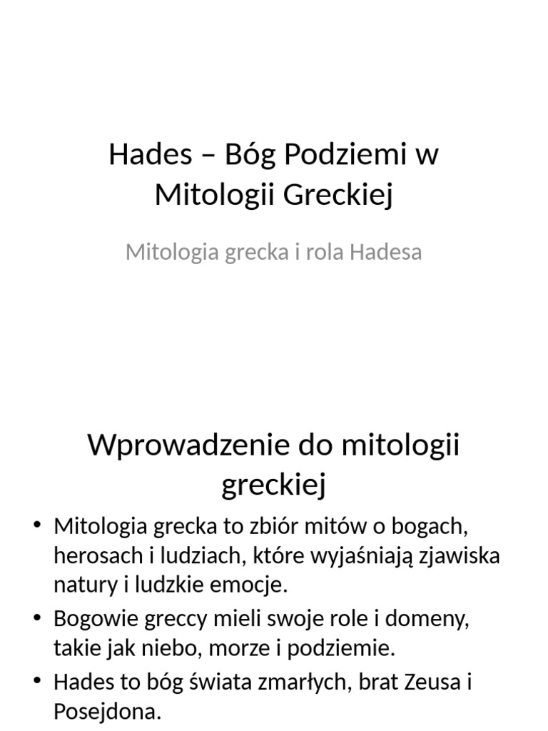 Hades Prezentacja | PDF