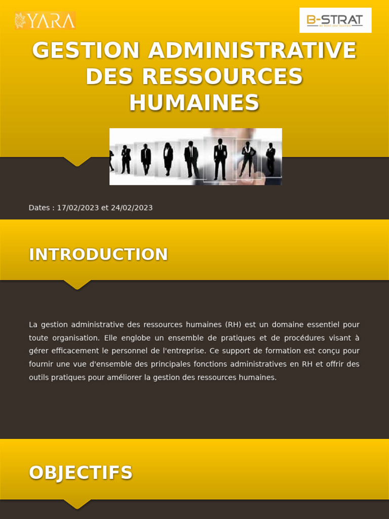 Gestion Administrative Des Ressources Humaines | PDF