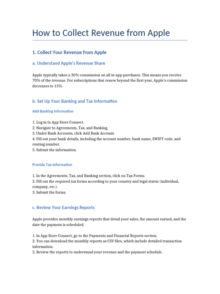 In-App Purchases and Collecting Revenue | PDF