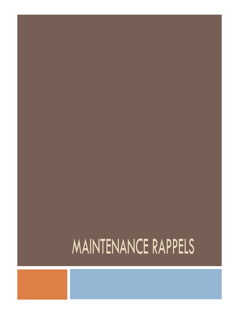 06 Rappels de Maintenance | PDF