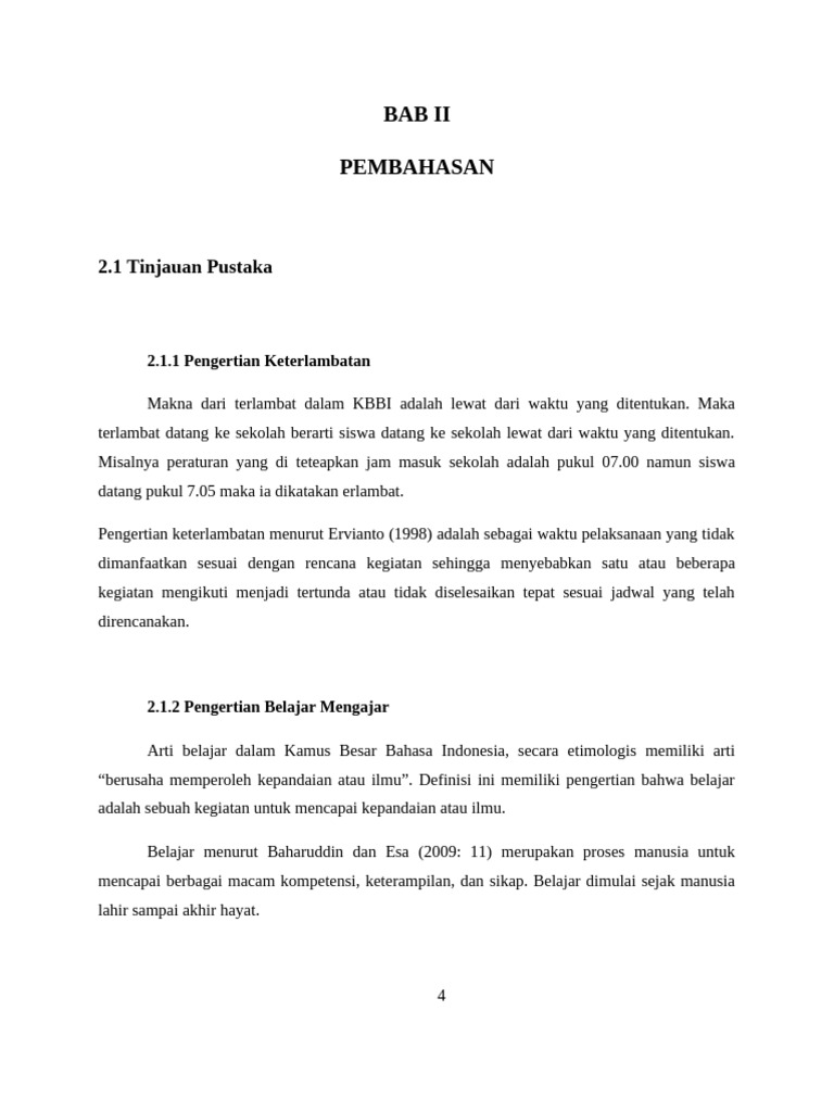 KTI BAB II New | PDF
