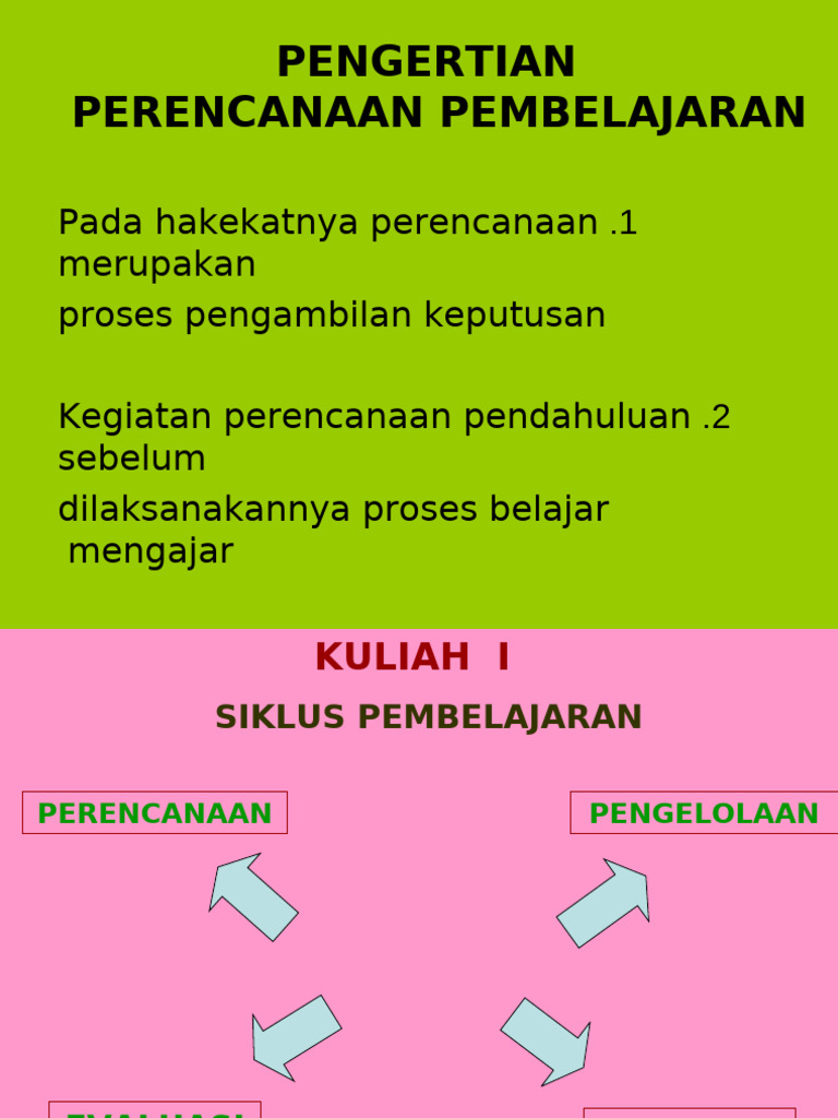 perencanaan pengajaran | PDF