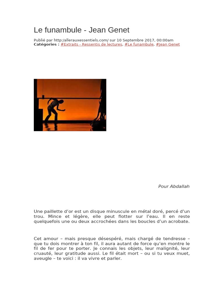 Le Funambule | PDF