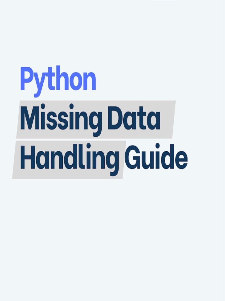Python data handling | PDF