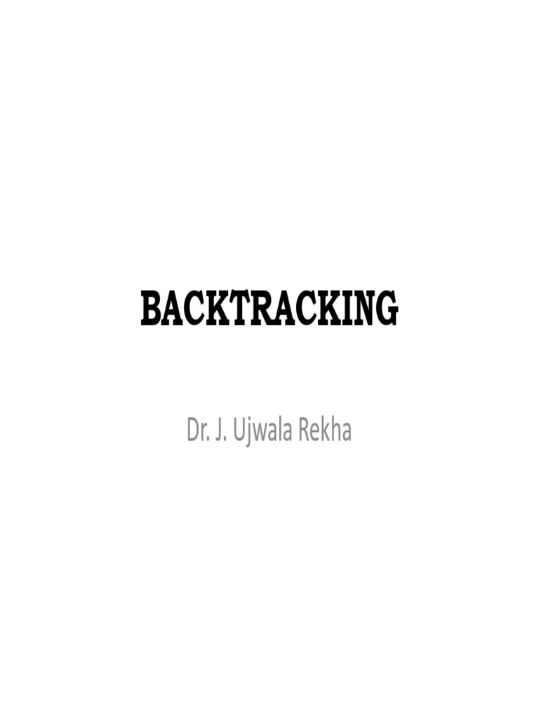 BACKTRACKING | PDF BACKTRACKING | PDF