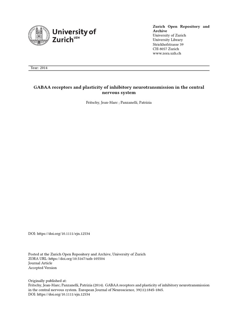 GABAAR Rev EJN | PDF