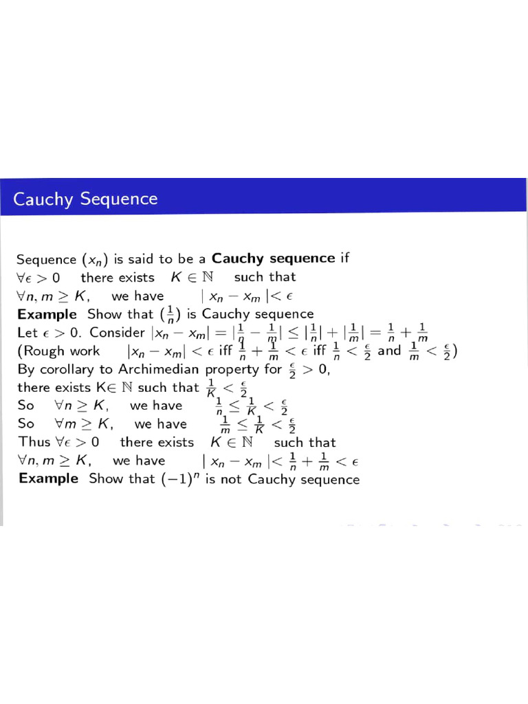 Cauchy Sequence | PDF