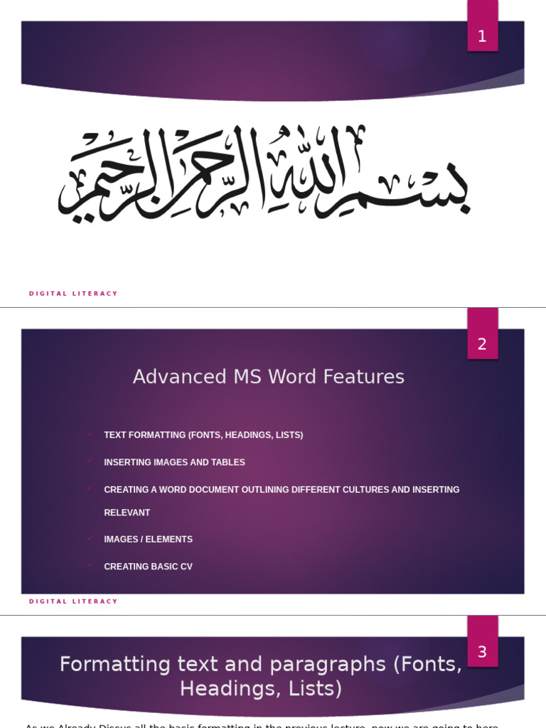 Advance MS Word Feature | PDF