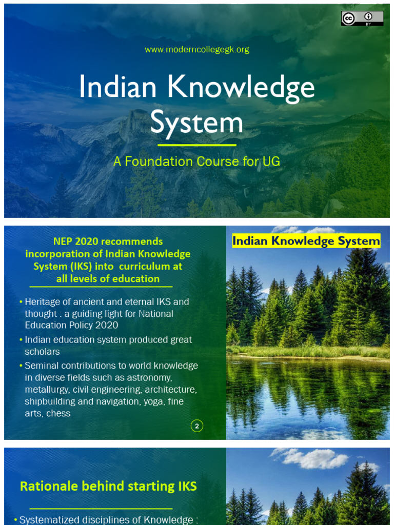 Indian Knowledge System Foundation Course | PDF