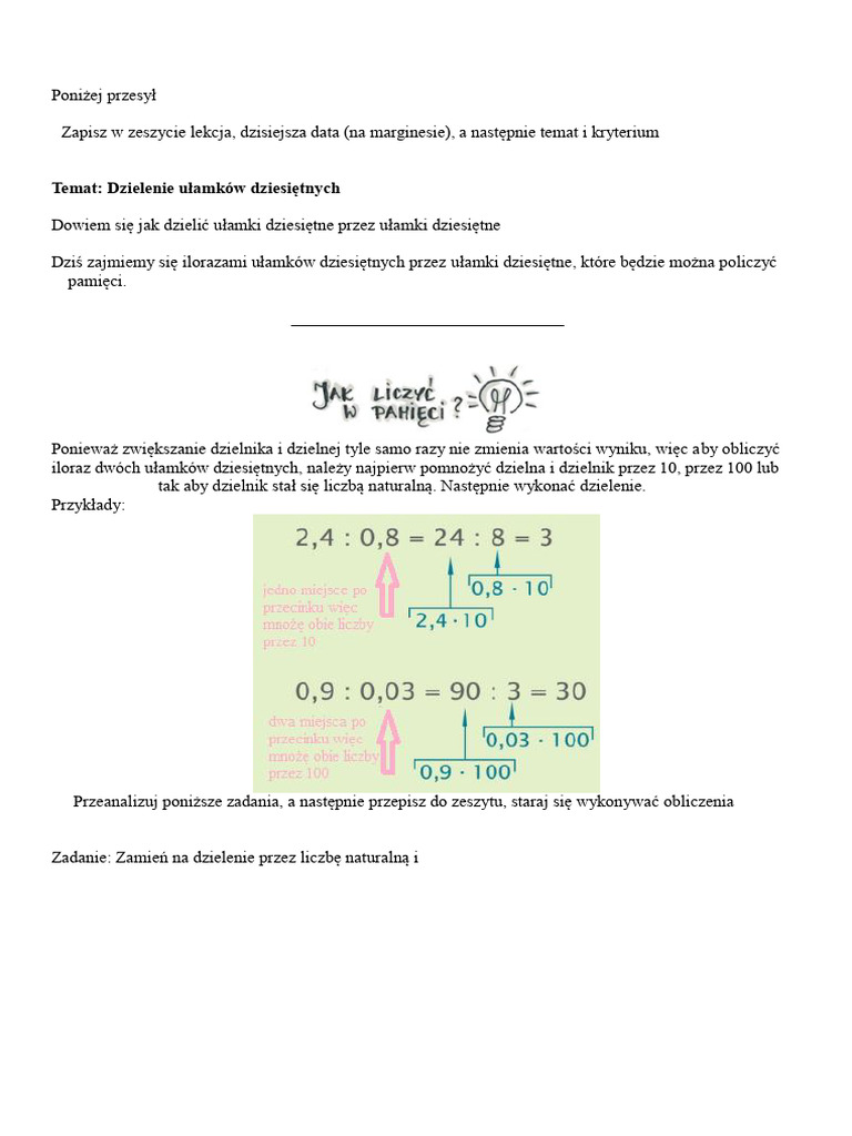 Klasa 5 - Lekcja 15 | PDF