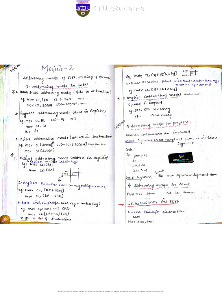 Module2 CS305 Microprocessors and Microcontrollers Ktustudents - in | PDF