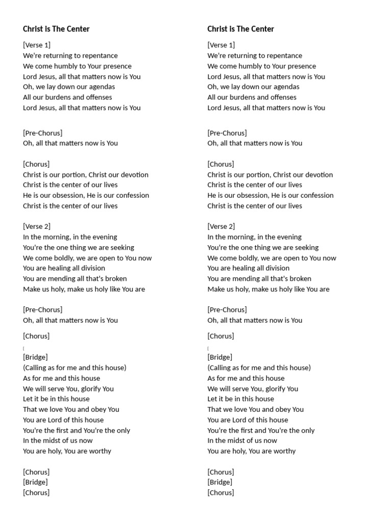 Christ Is The Center | PDF | Jesus | Religion & Spirituality