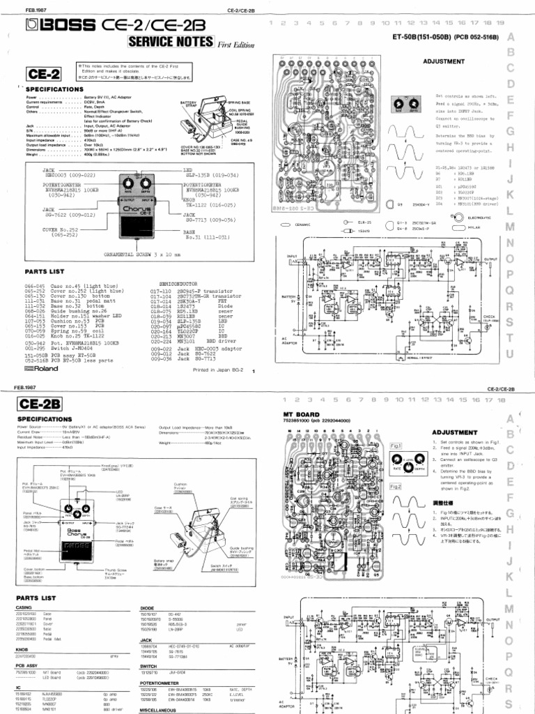 Boss CE-2 Service Notes | PDF