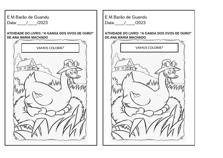 Atividade A gansa dos ovos de ouro | PDF