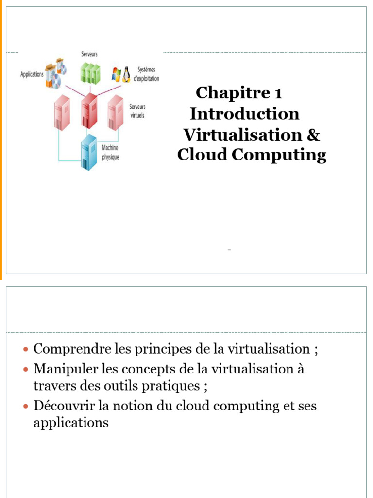 Chapitre 1 Virtualisation &cloud Computing | PDF