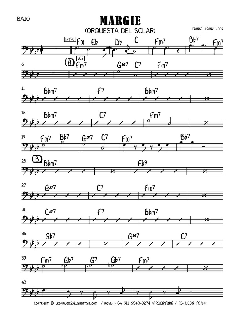 MARGIE - Bajo | PDF