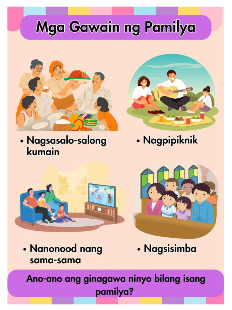 Ibat Ibang Gawain NG Pamilya | PDF