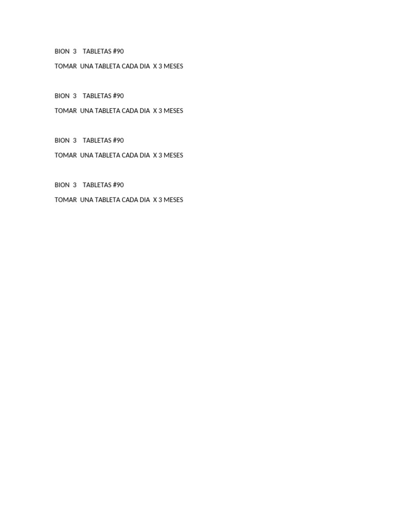Bion 3 Tabletas | PDF