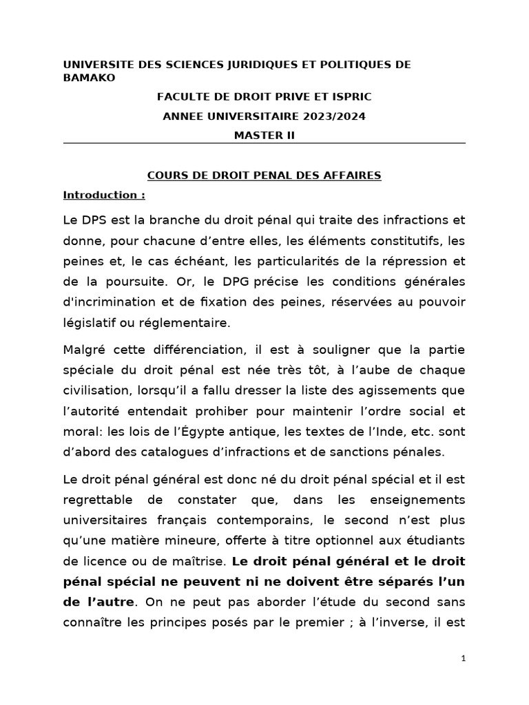 Cours DPS Master 2 Ispric 2024 | PDF