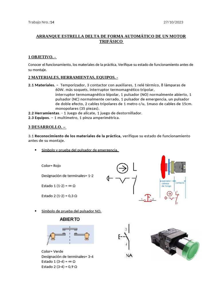 Trabajo LL Nr14 ARRANQUE ESTRELLA DELTA DE FORMA AUTOMÁTICO DE UN MOTOR ...