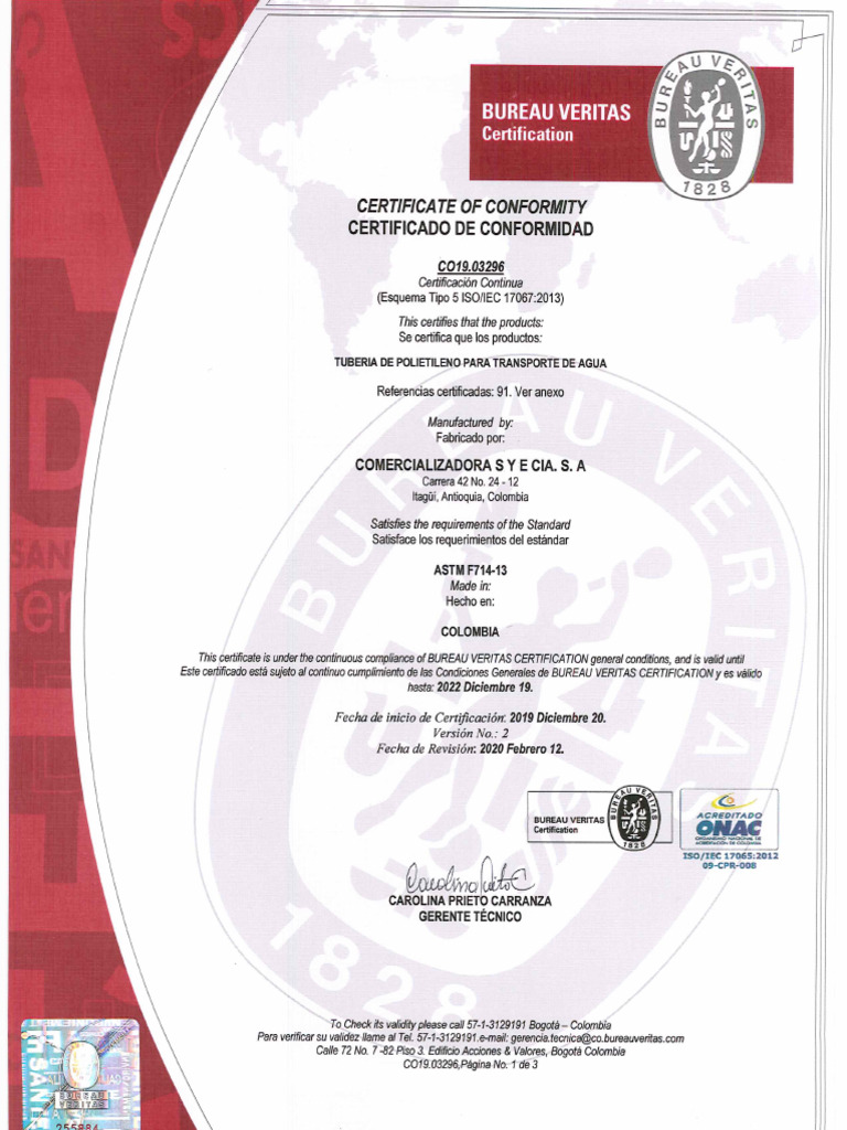 ASTM F714 13 Tuberia de PE para Transporte de Agua | PDF