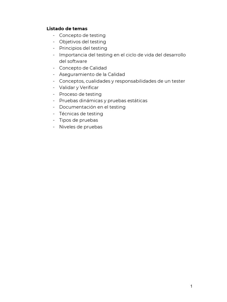 Introduccion al testing | PDF Introduccion al testing | PDF