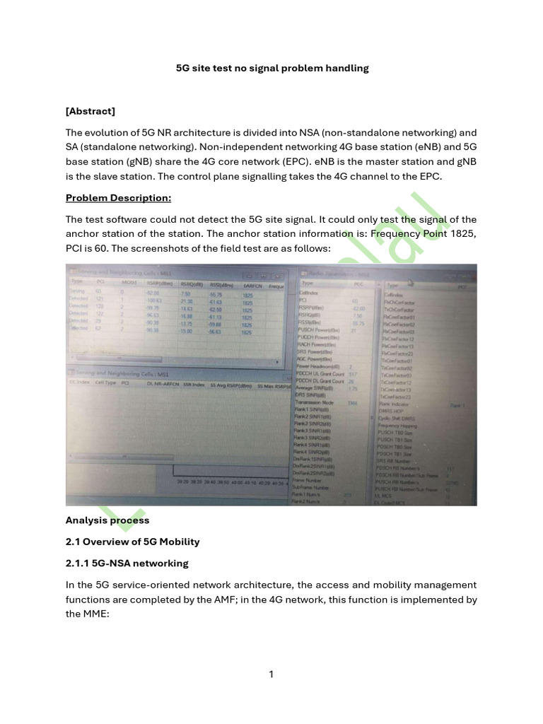 5G Site Test No Signal Problem Handling | PDF