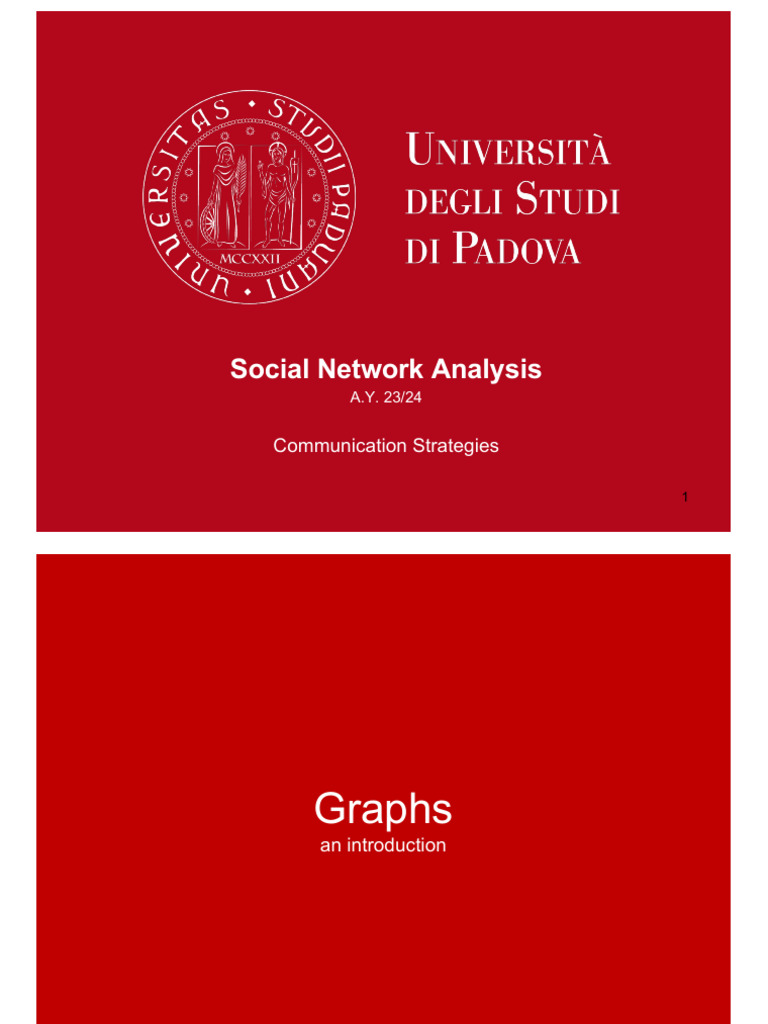 SNA - T2-3 - Graphs and Degree | PDF | Graph Theory | Mathematical ...