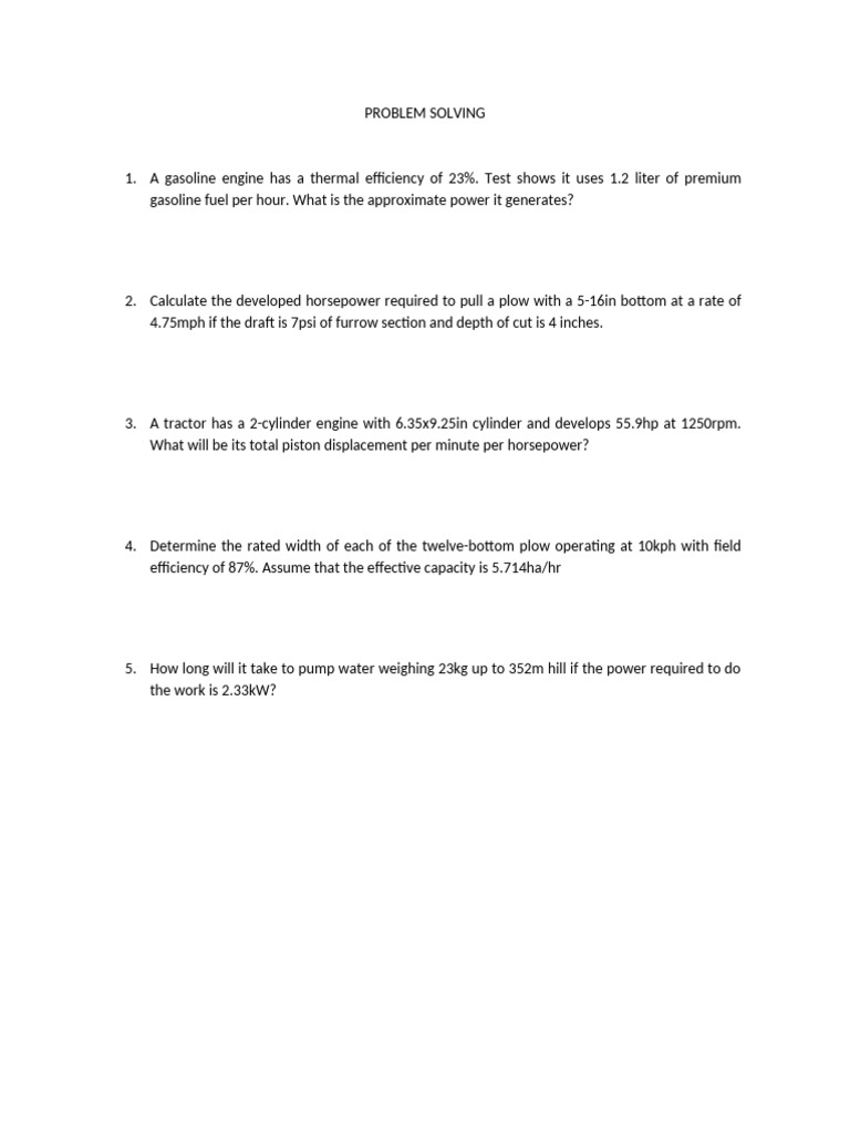Problem Solving For Engr. Lsa | PDF