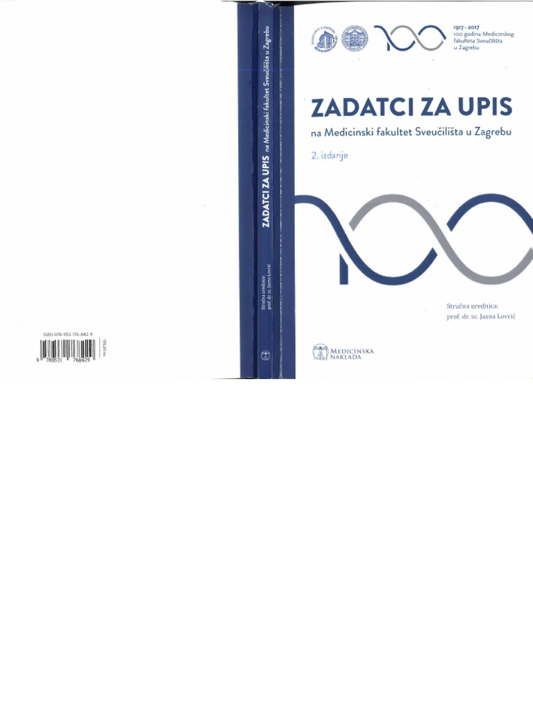 Zadatci Za Upis Ma Medicinski Fakultet 2 Izdanje Med Naklada | PDF