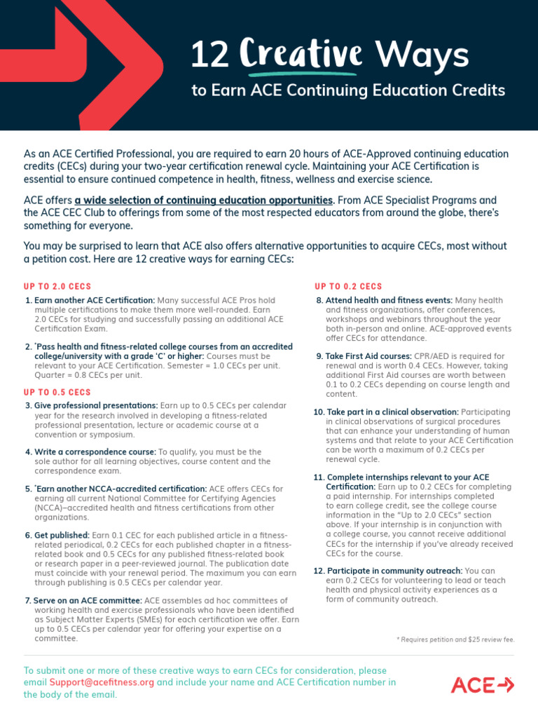 12 Creative Ways To Earn Cecs | PDF