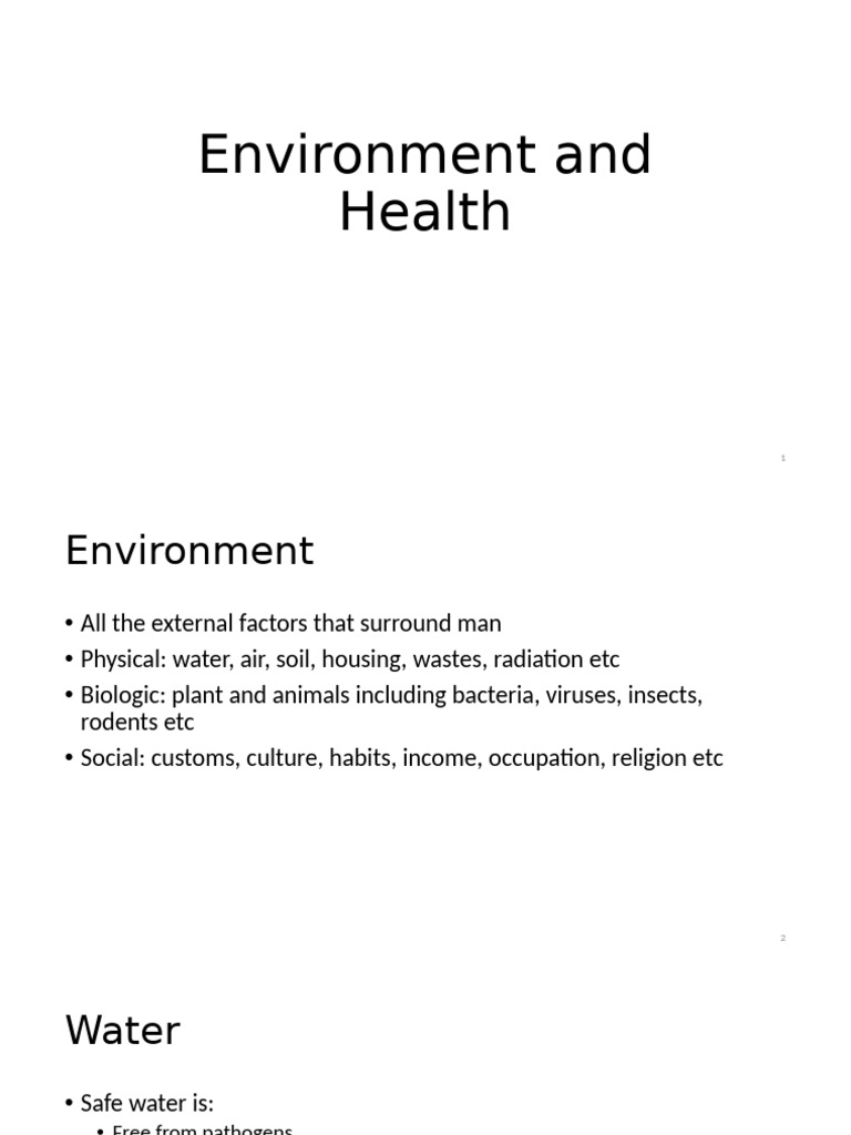 Environment and Health | PDF