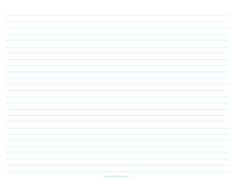 Landscape Light Blue Lined Paper College Ruled Watermarked | PDF
