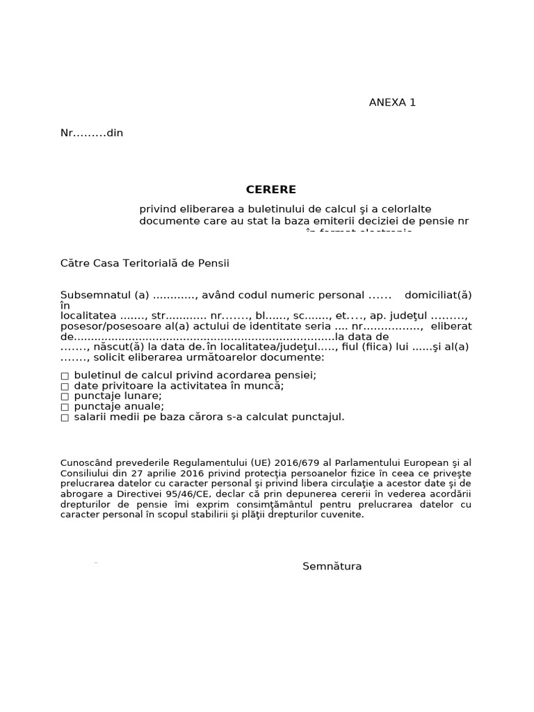 cerere-buletin-de-calcul | PDF