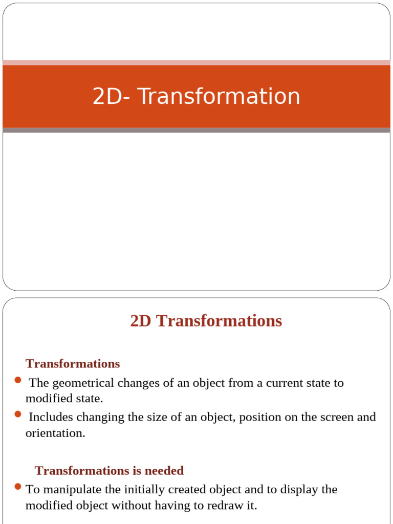 2D Transformations | PDF