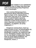 Prayer For Flag Raising Ceremony | PDF