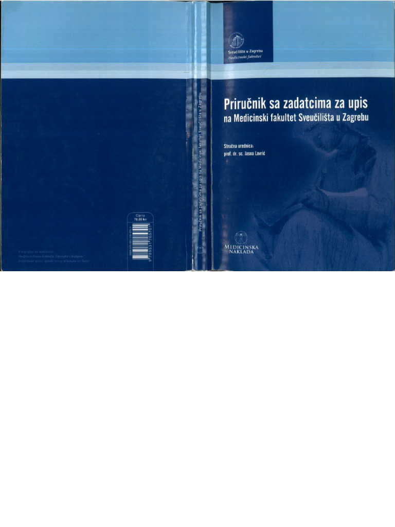 Priručnik Sa Zadatcima Za Upis Na Medicinski Fakultet Med Naklada 2012 | PDF