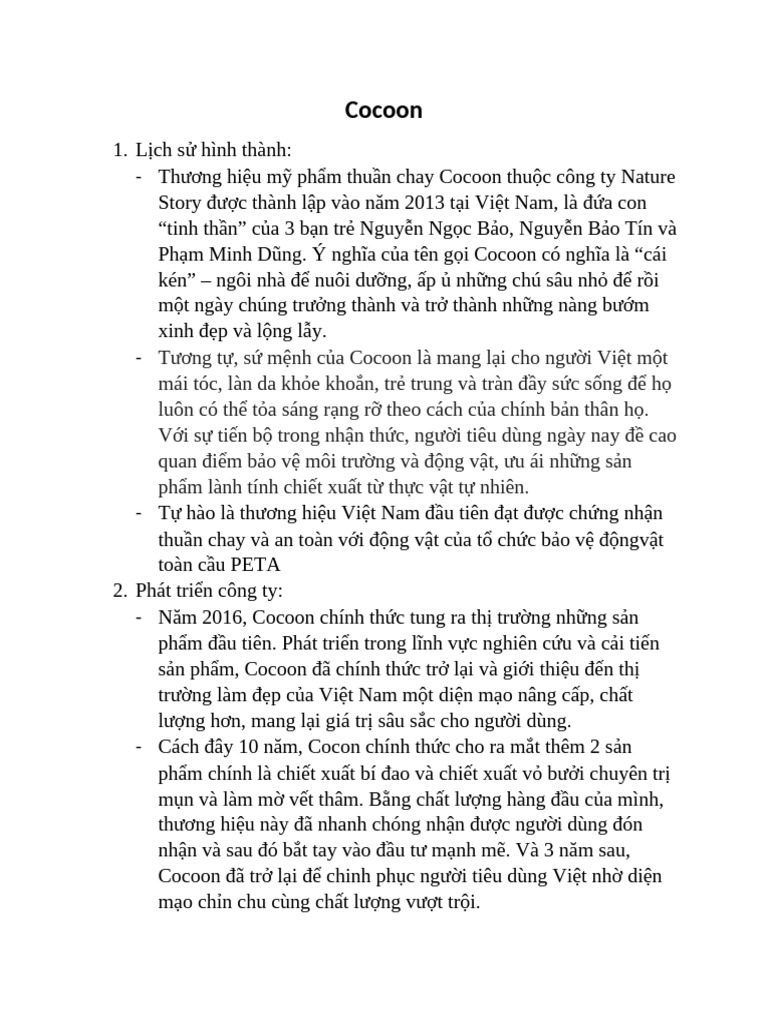 Cocoon | PDF