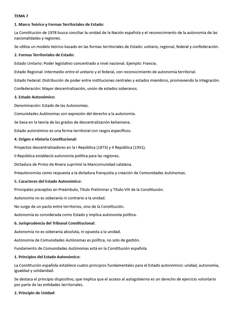 TEMA 7- Esquema | PDF