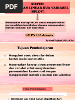 MODUL SPLDV Kelas VIII | PDF