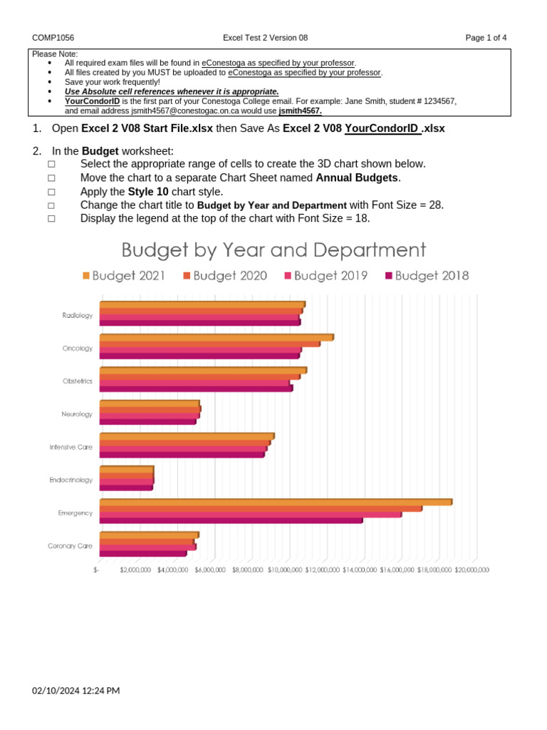 Excel 2 V08 Instructions | PDF | Microsoft Excel | Worksheet